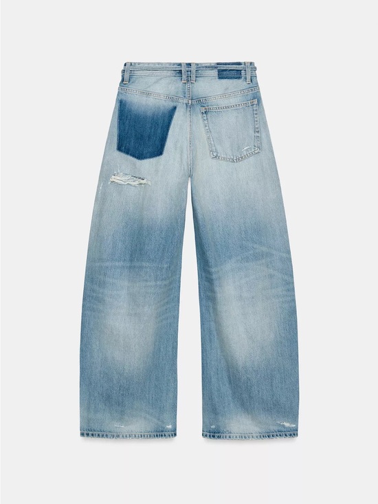 Zara | Jeans | Zara Trf Midrise Ripped Baggy Jeans | Poshmark